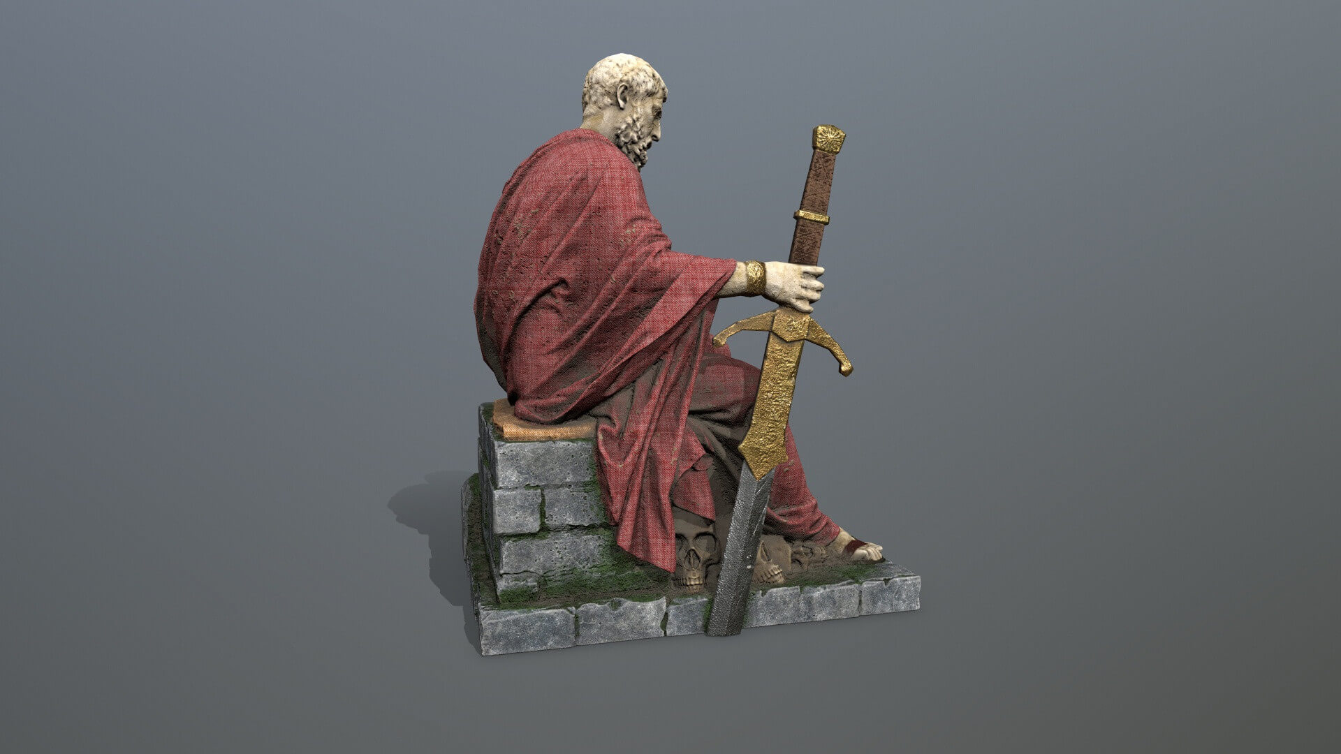 Man Statue 2 - 3D Model by icekazim