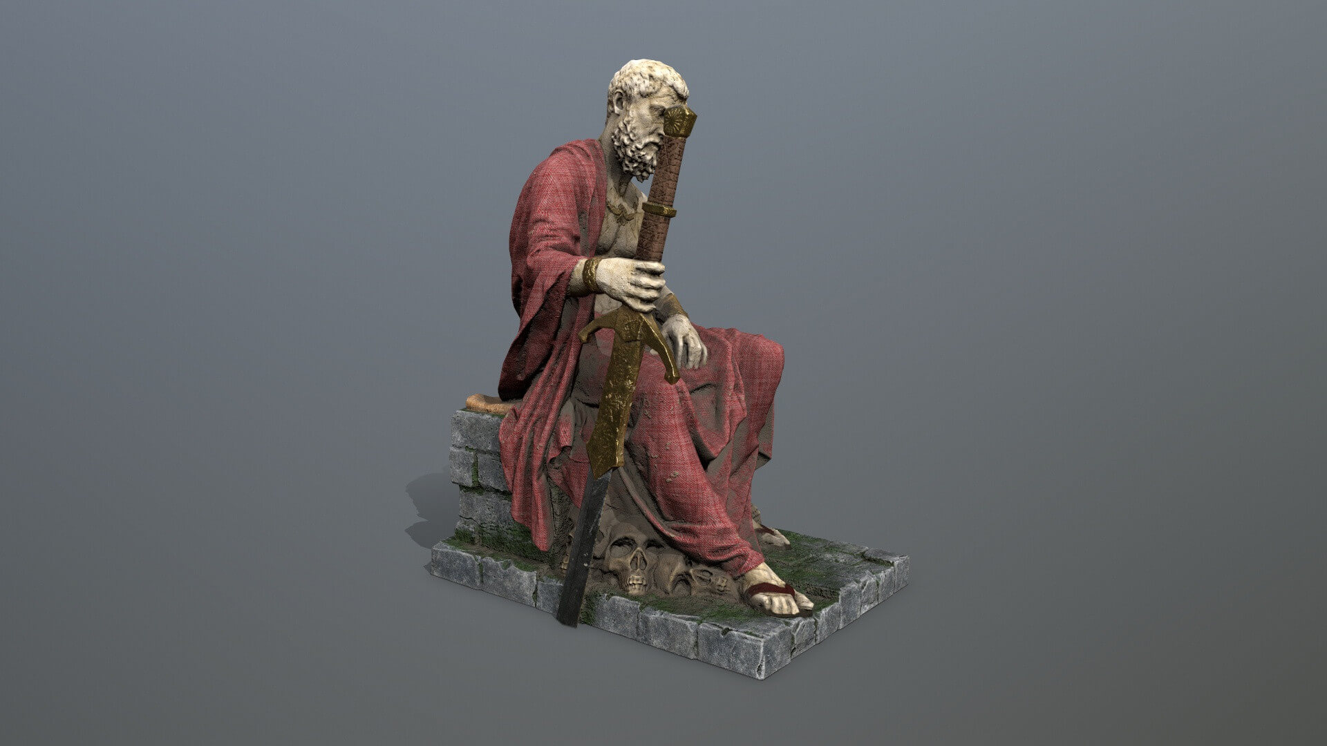 Man Statue 2 - 3D Model by icekazim
