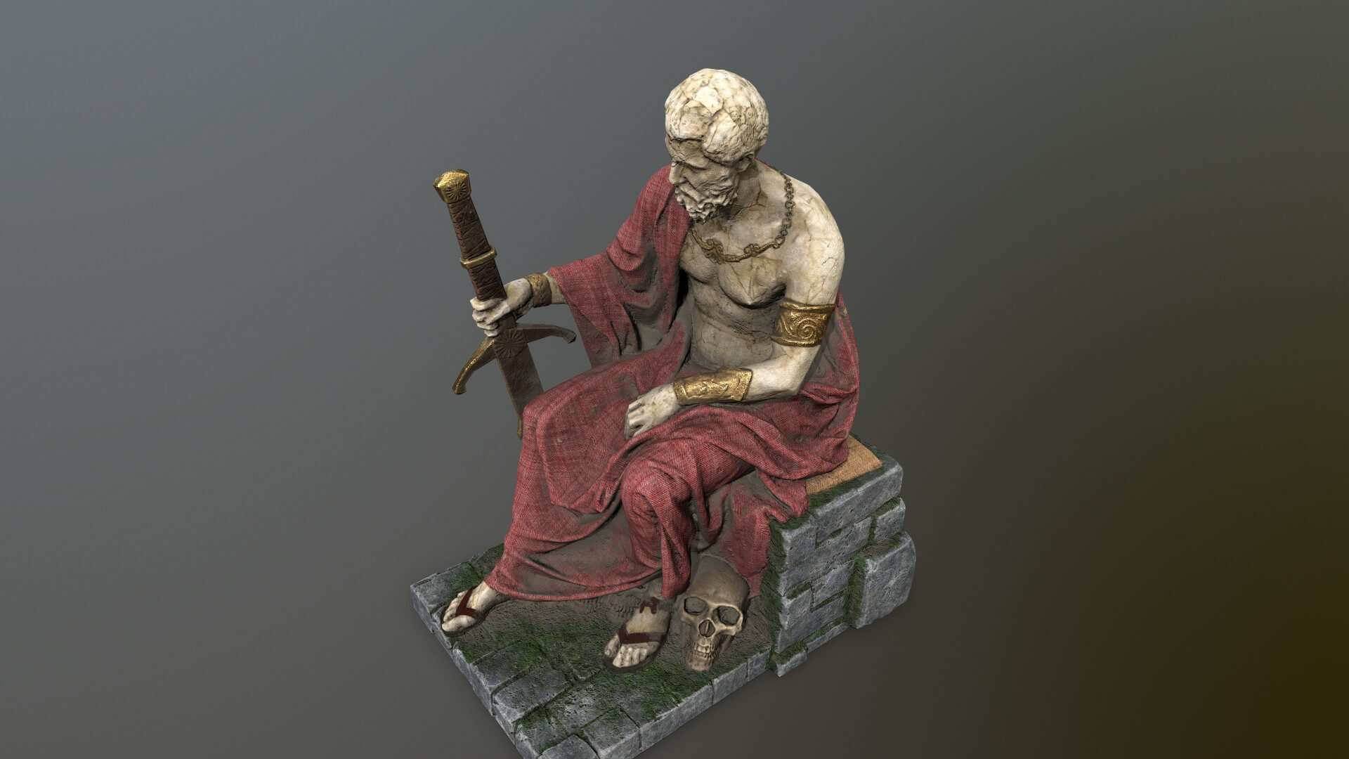 Man Statue 2 - 3D Model by icekazim