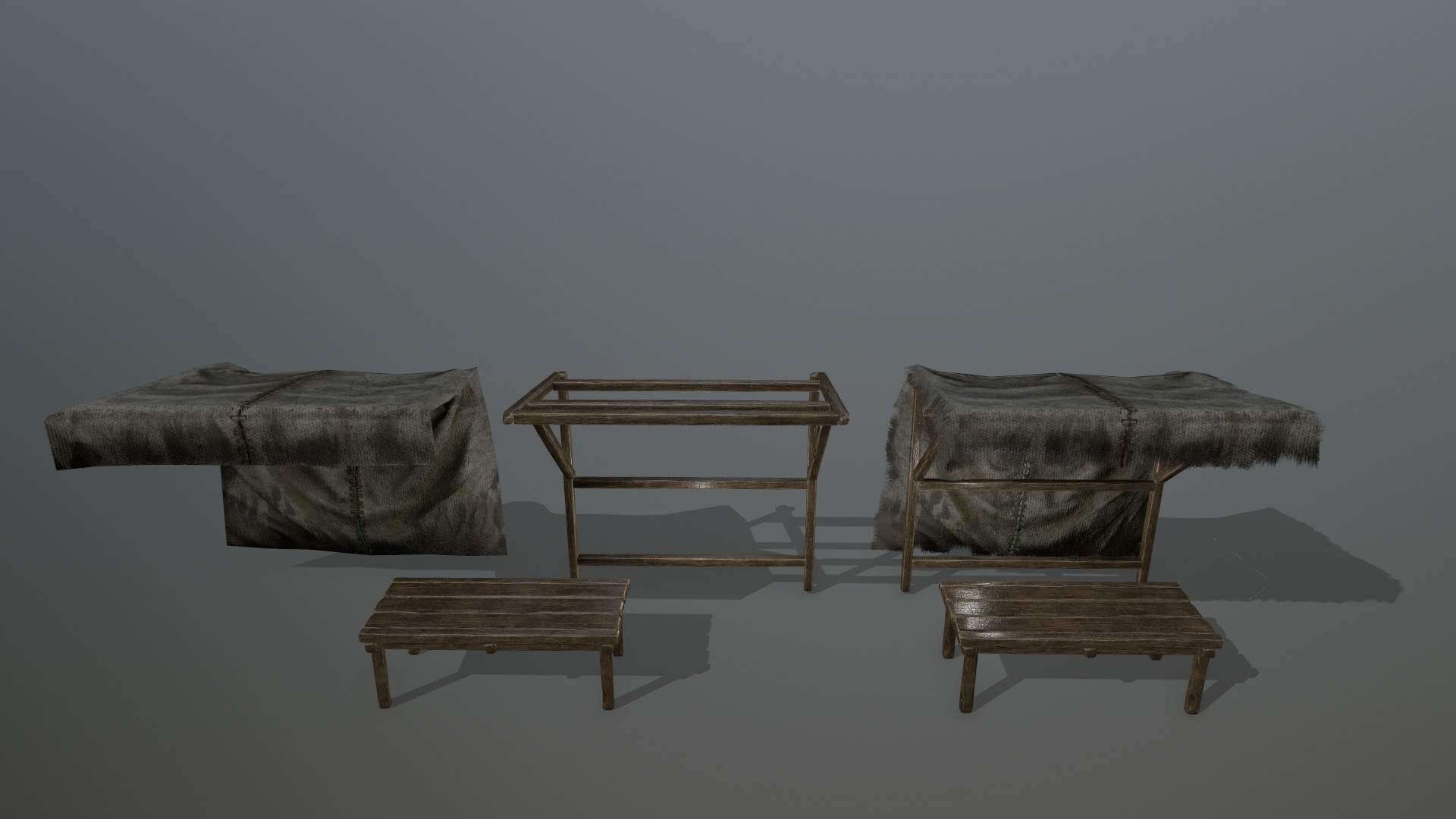 Market Bench - 3D Model by icekazim