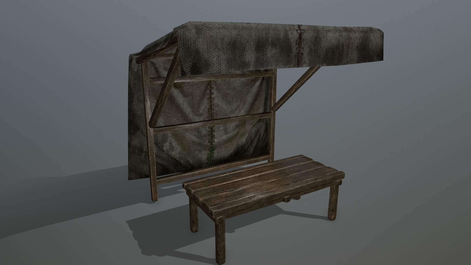 Market Bench - 3D Model by icekazim