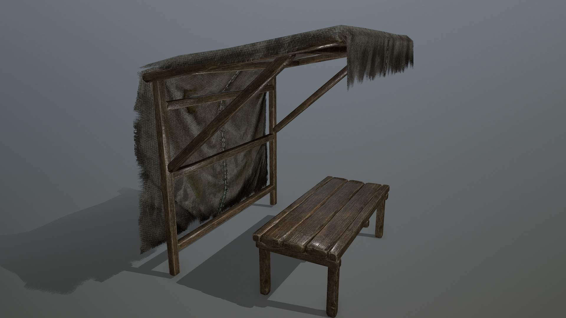Market Bench - 3D Model by icekazim