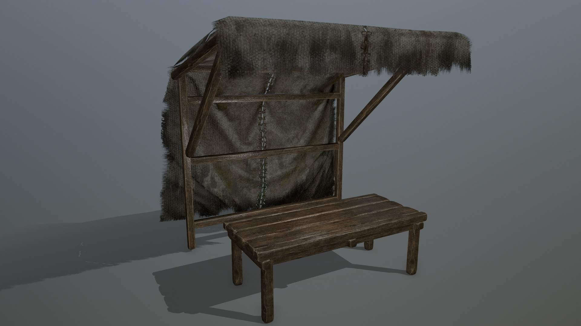Market Bench - 3D Model by icekazim