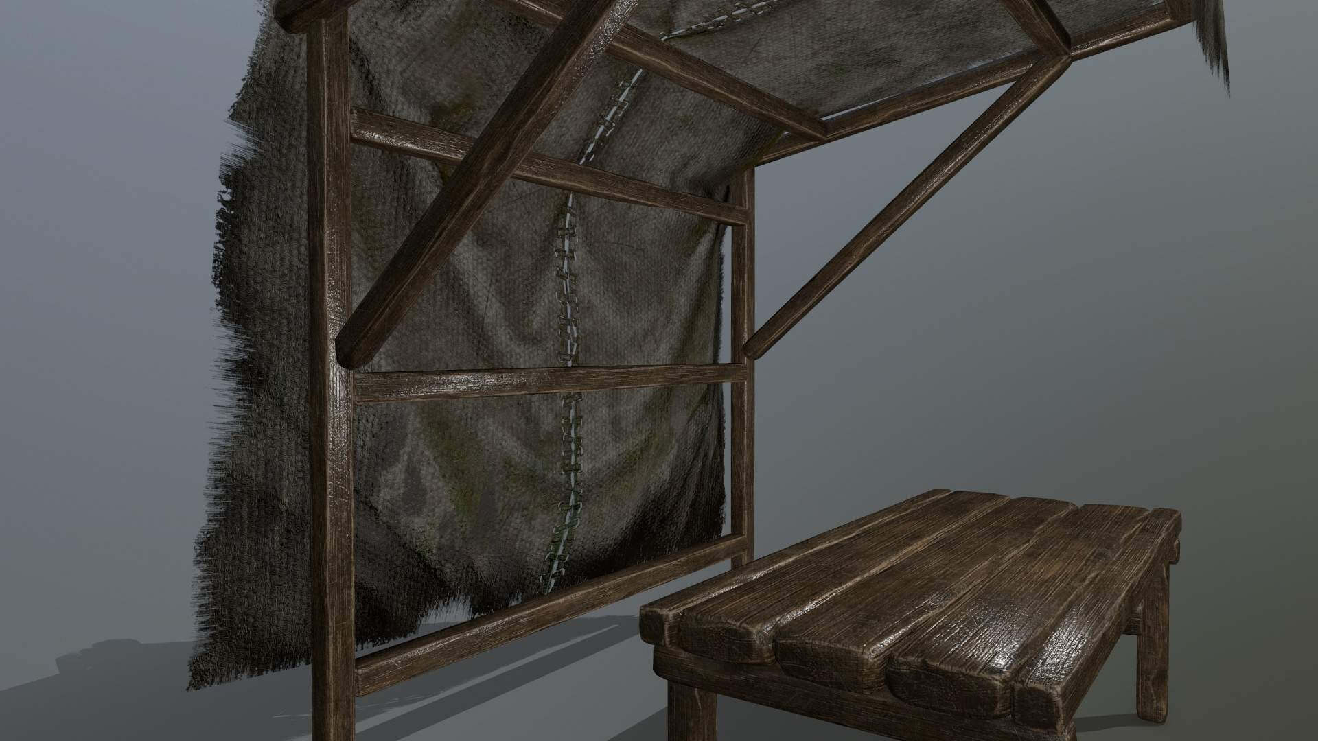 Market Bench - 3D Model by icekazim