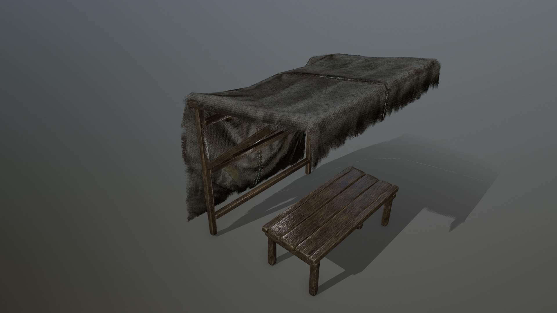 Market Bench - 3D Model by icekazim