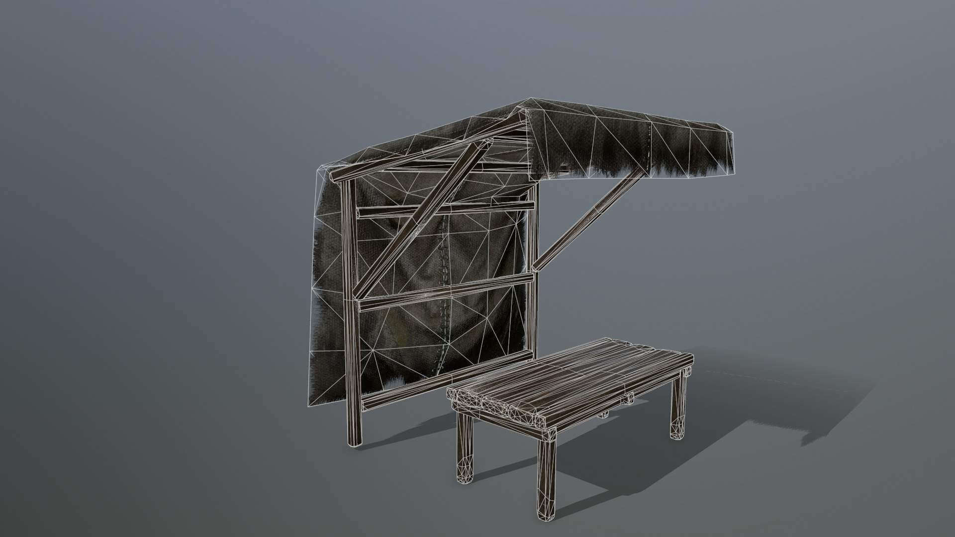 Market Bench - 3D Model by icekazim