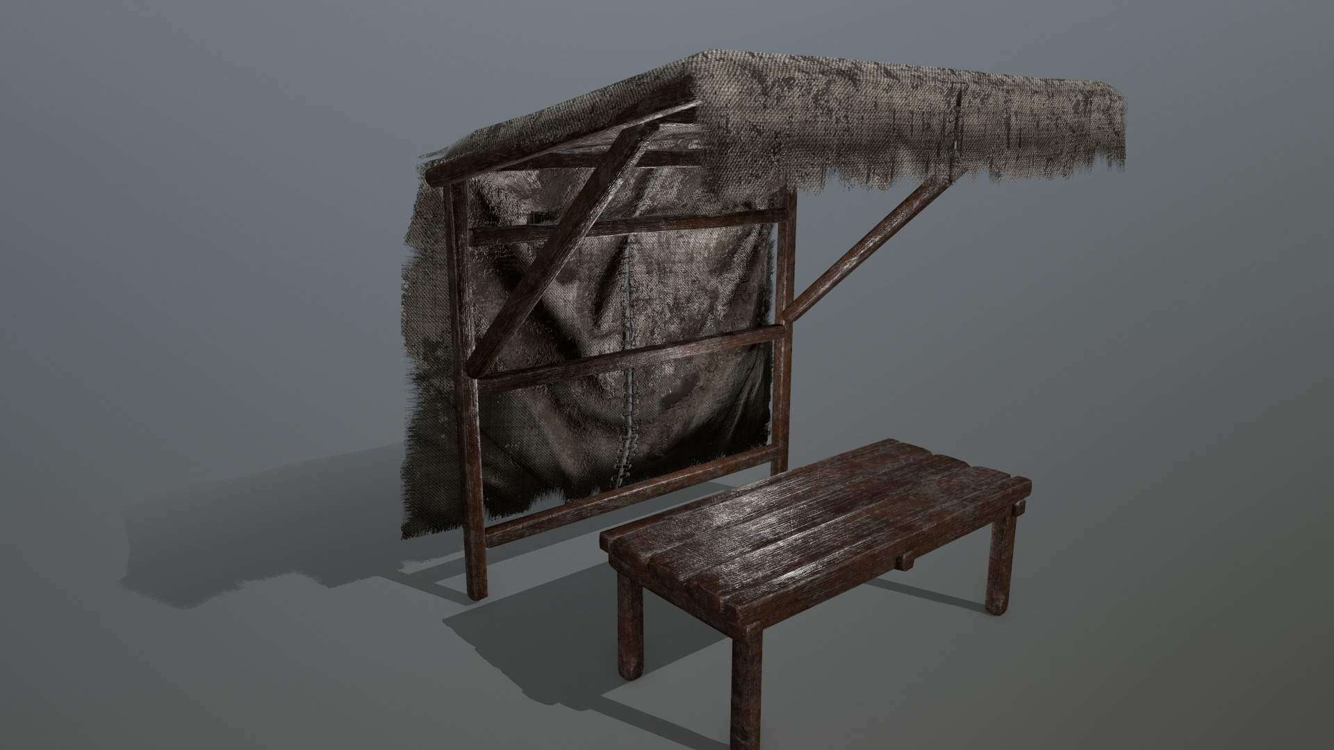 Market Bench - 3D Model by icekazim
