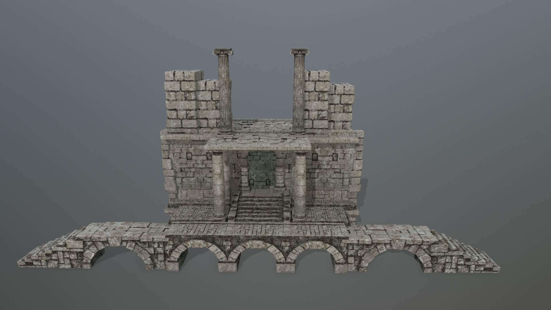 Old Ruin Set - 3D Model by icekazim