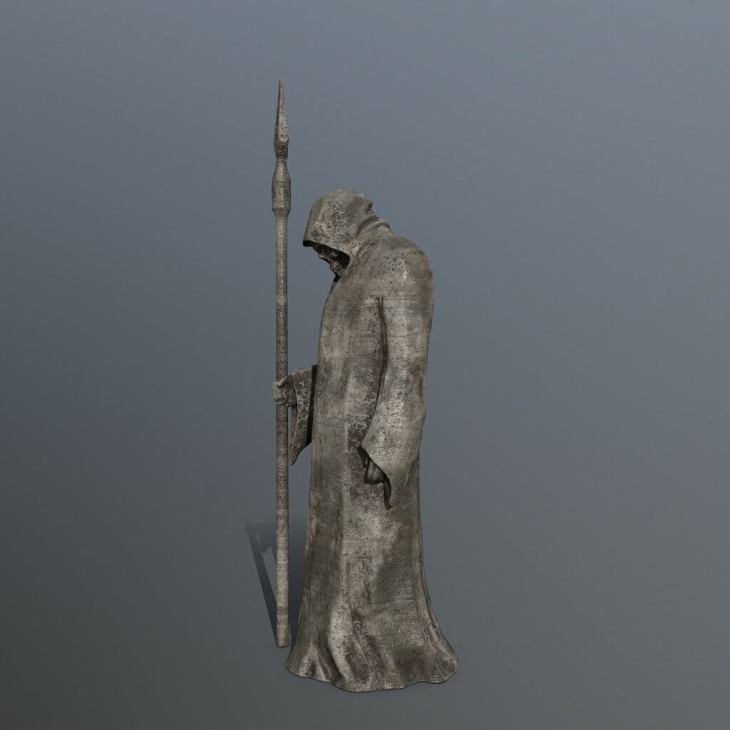 Old Statue - 3D Model by icekazim
