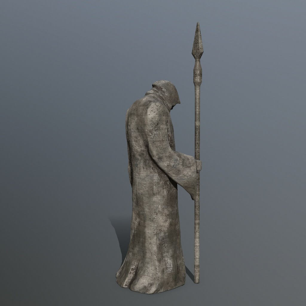 Old Statue - 3D Model by icekazim