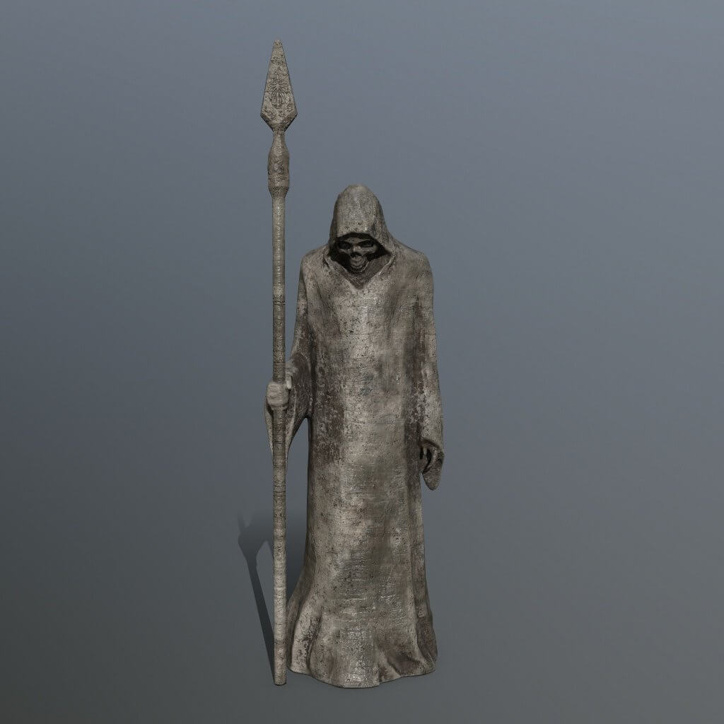 Old Statue - 3D Model by icekazim