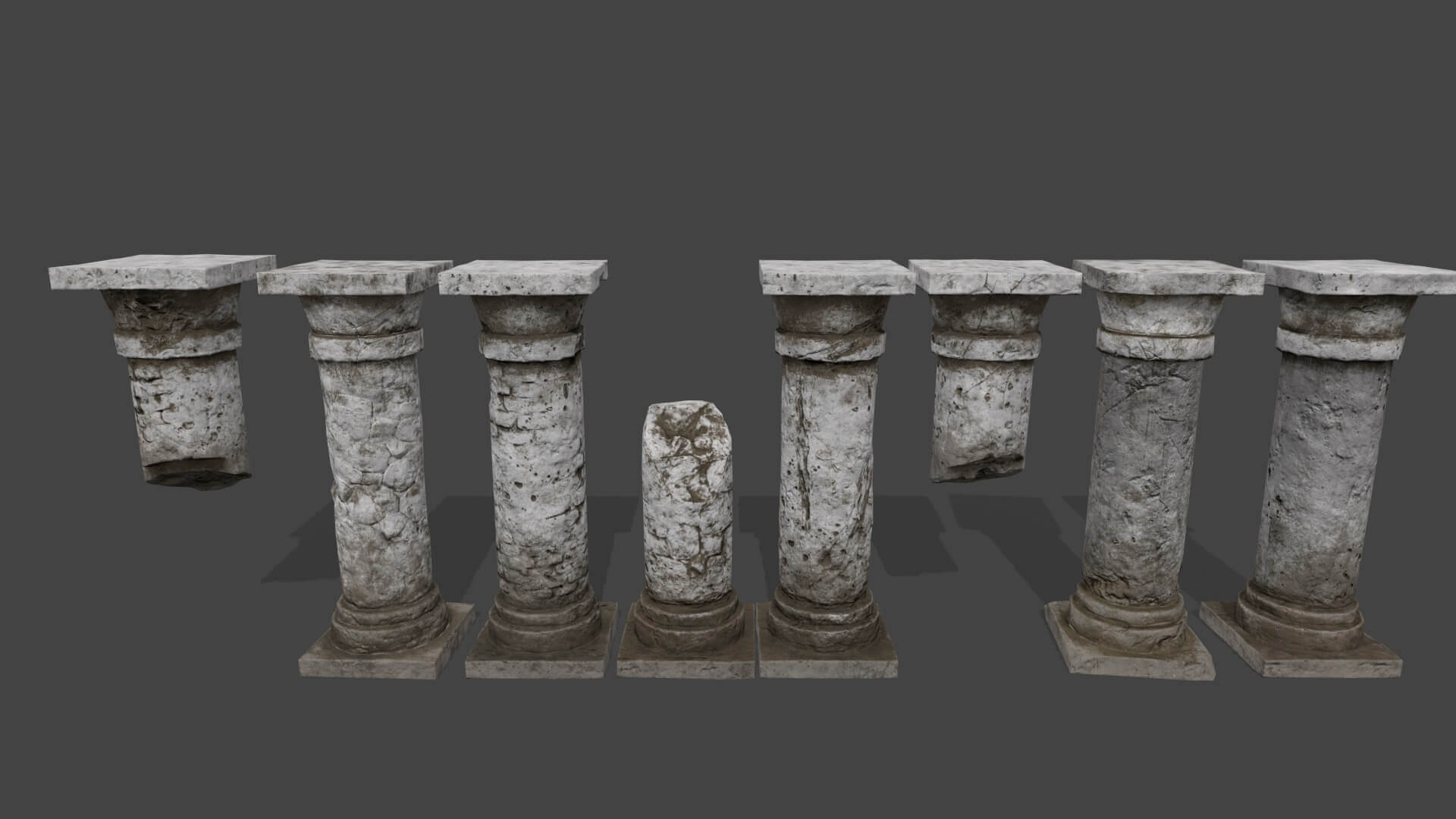 Pillar Set - 3D Model by icekazim