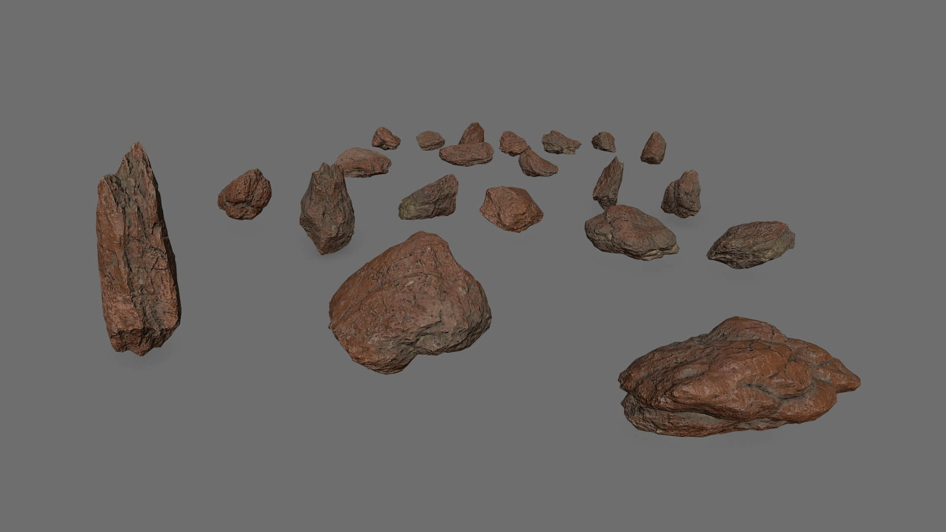 Rock Set 002 - 3D Model by icekazim