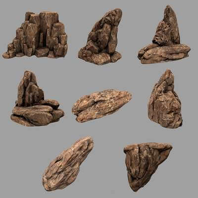 Rock Set - 3D Model by icekazim