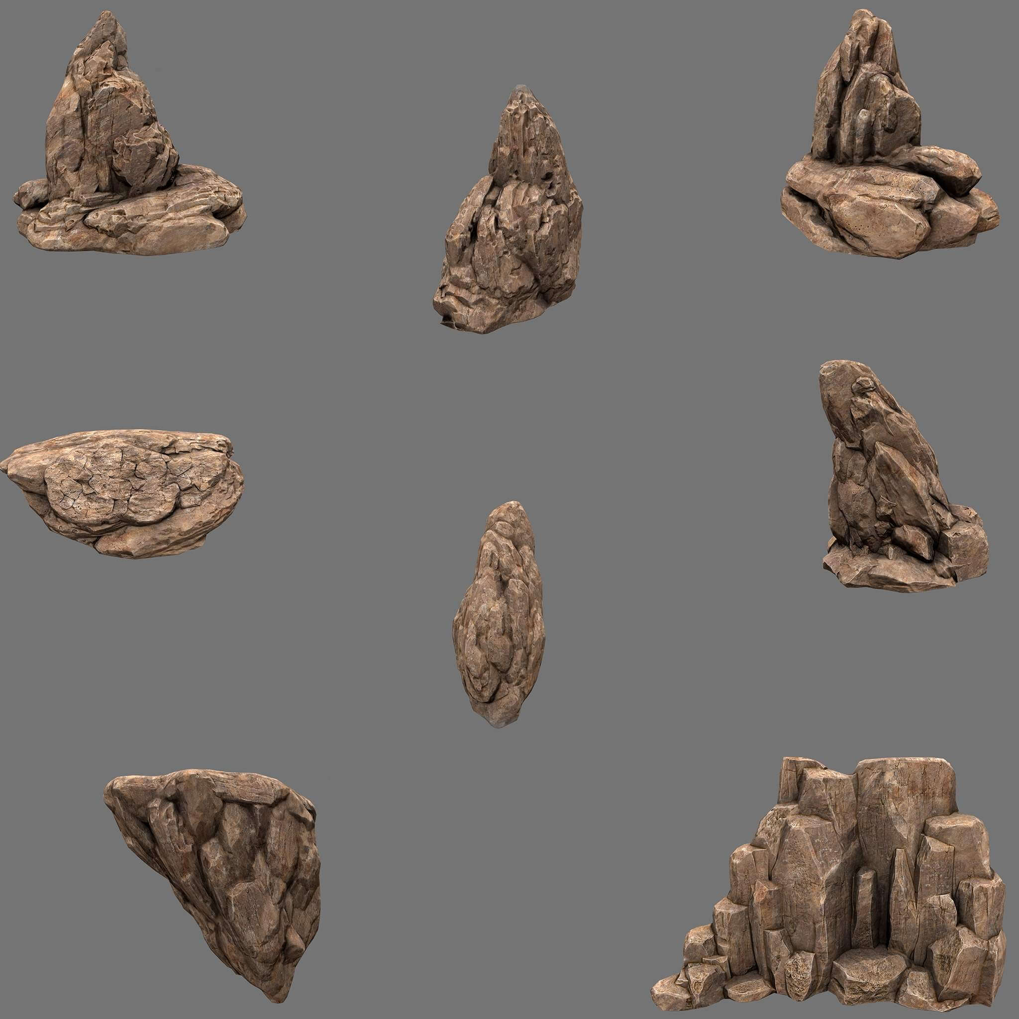 Rock Set - 3D Model by icekazim