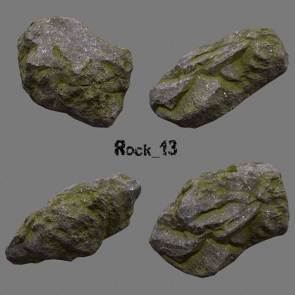 Rock Set - 3D Model by icekazim