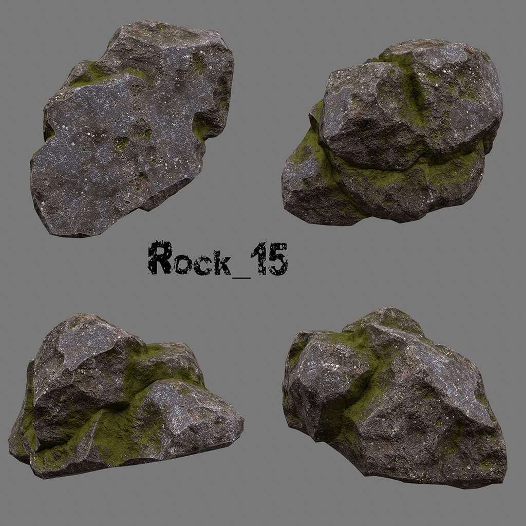 Rock Set - 3D Model by icekazim