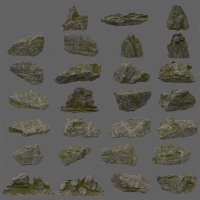 Rock Set - 3D Model by icekazim