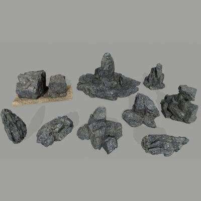 Rock Set - 3D Model by icekazim