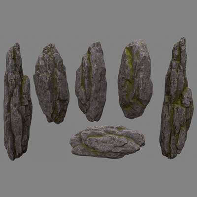Rock Set - 3D Model by icekazim