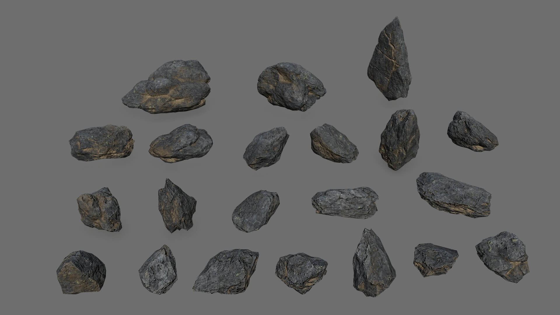Rocks Set 01 - 3D Model by icekazim