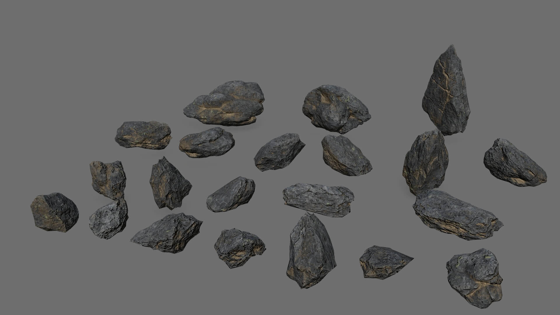 Rocks Set 01 - 3D Model by icekazim