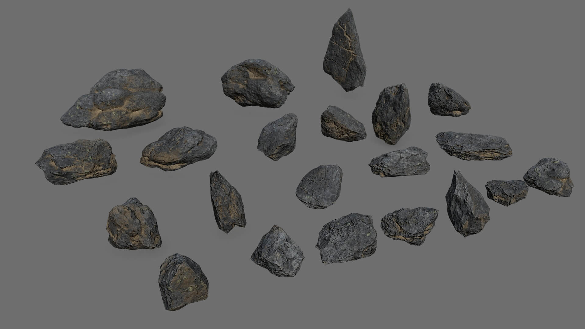 Rocks Set 01 - 3D Model by icekazim