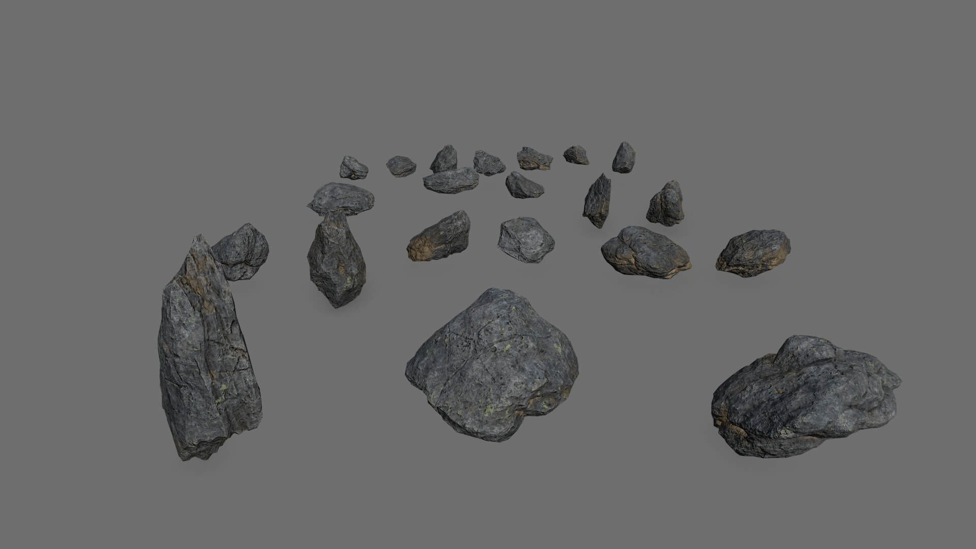Rocks Set 01 - 3D Model by icekazim