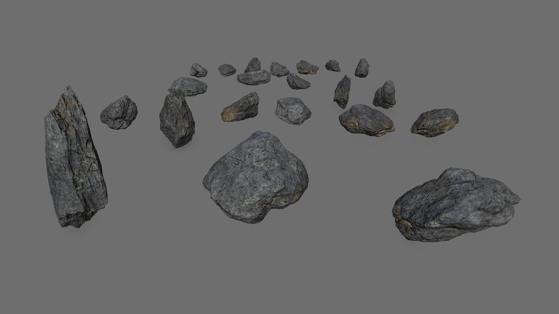 Rocks Set 01 - 3D Model by icekazim