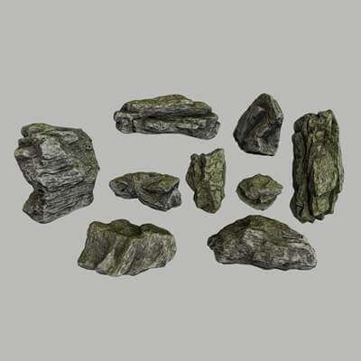 Rocks Set - 3D Model by icekazim