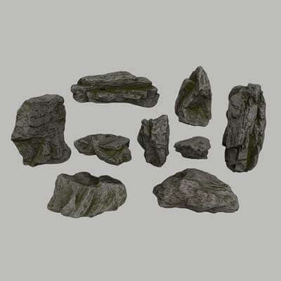Rocks Set - 3D Model by icekazim
