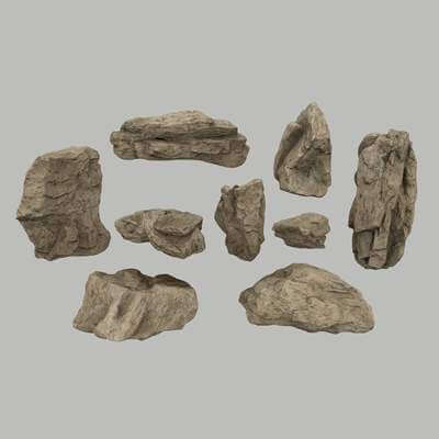 Rocks Set - 3D Model by icekazim