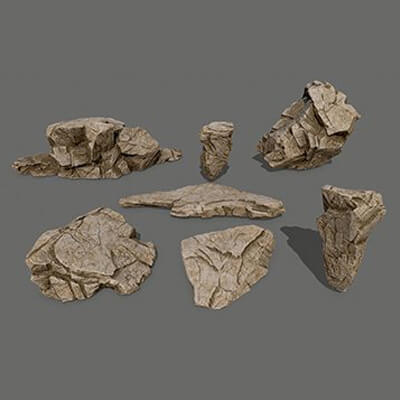 Rocks - 3D Model by icekazim