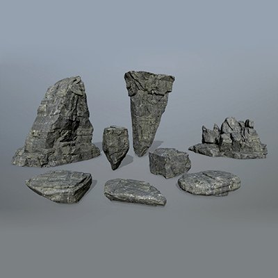 Rocks - 3D Model by icekazim