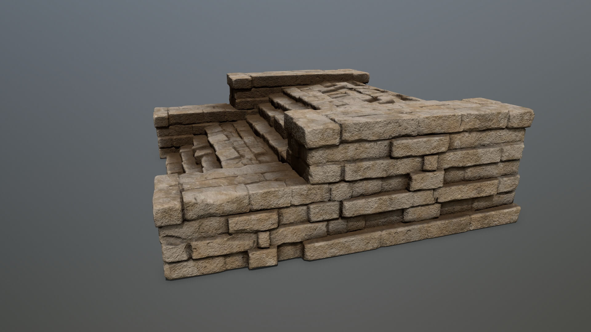 Ruin Stairs 4 - 3D Model by icekazim