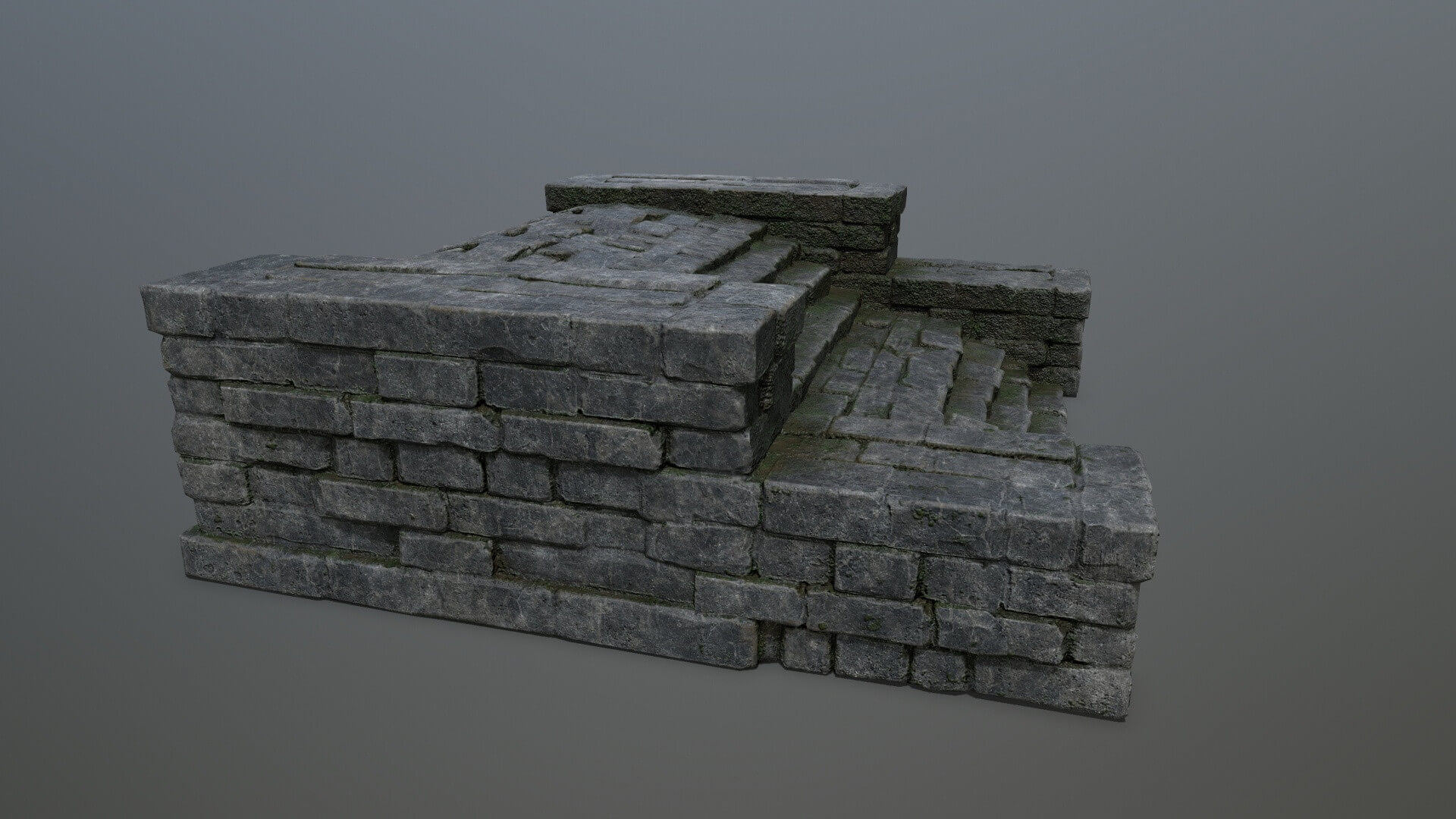 Ruin Stairs 1 - 3D Model by icekazim