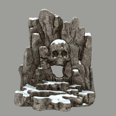 Skull Cave - 3D Model by icekazim