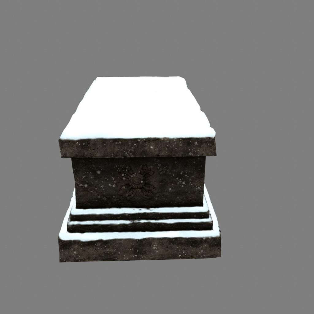Stone Base with Snow - 3D Model by icekazim