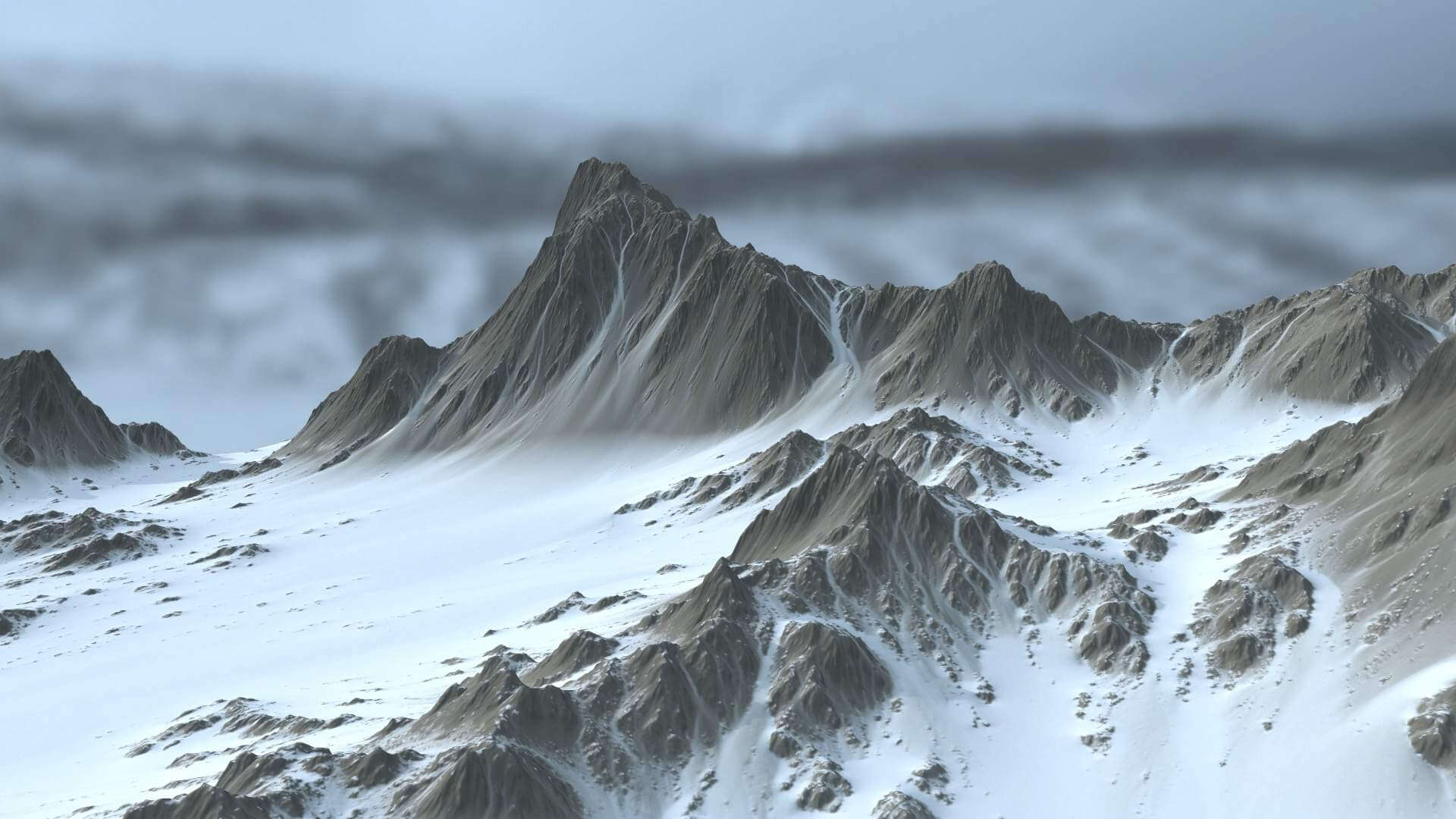 Snow Mountain - 3D Model by icekazim