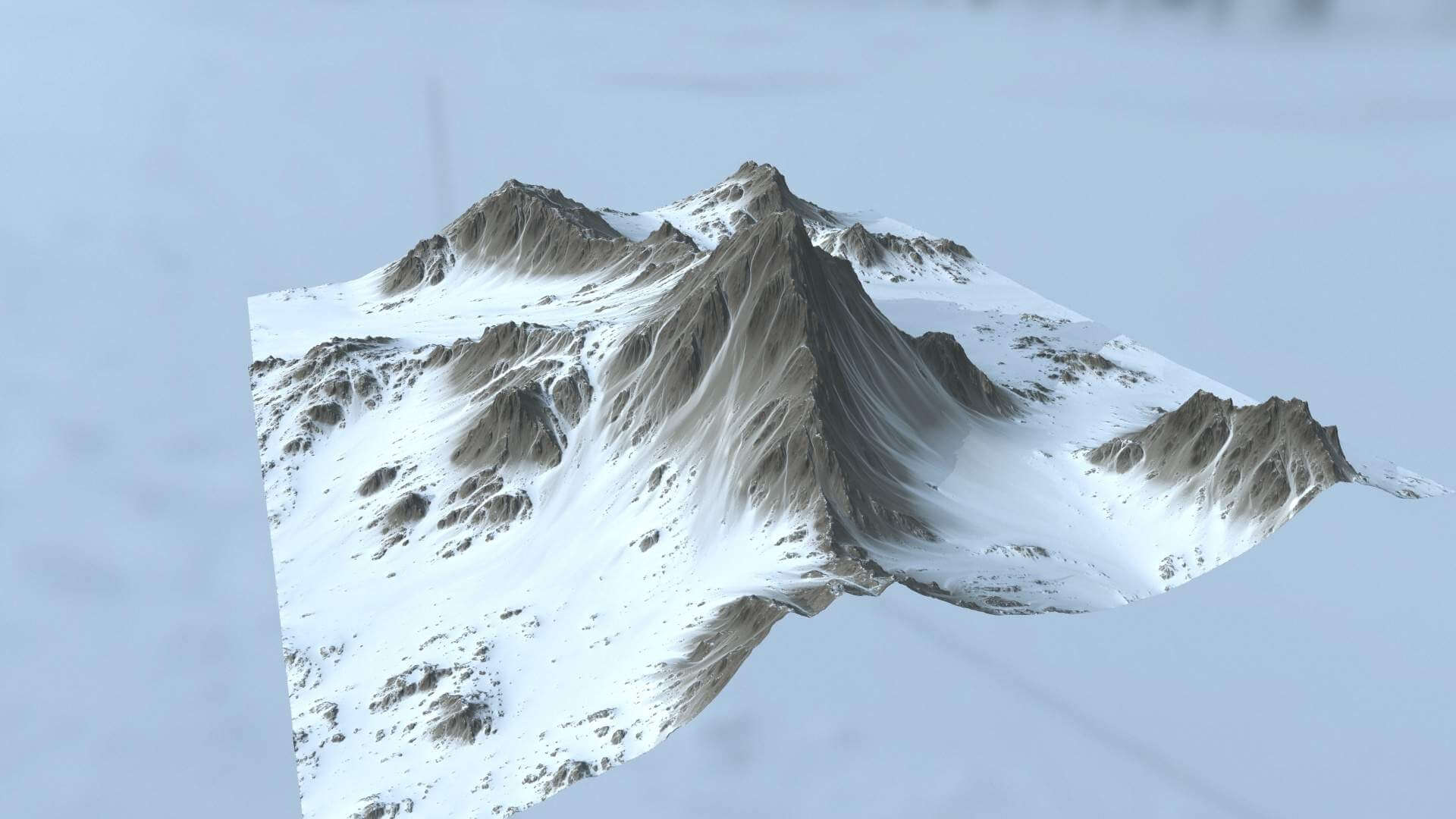 Snow Mountain - 3D Model by icekazim