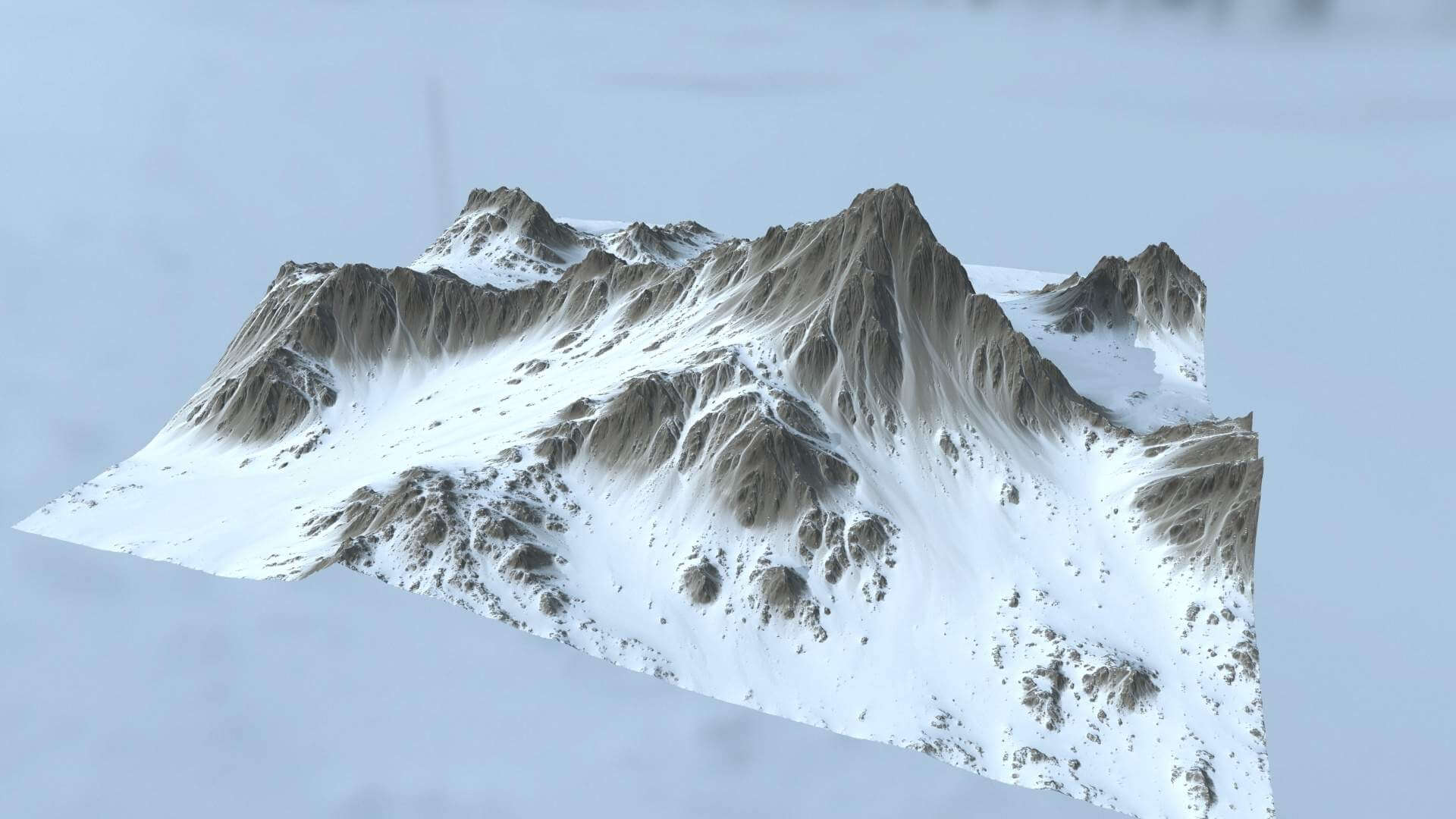 Snow Mountain - 3D Model by icekazim