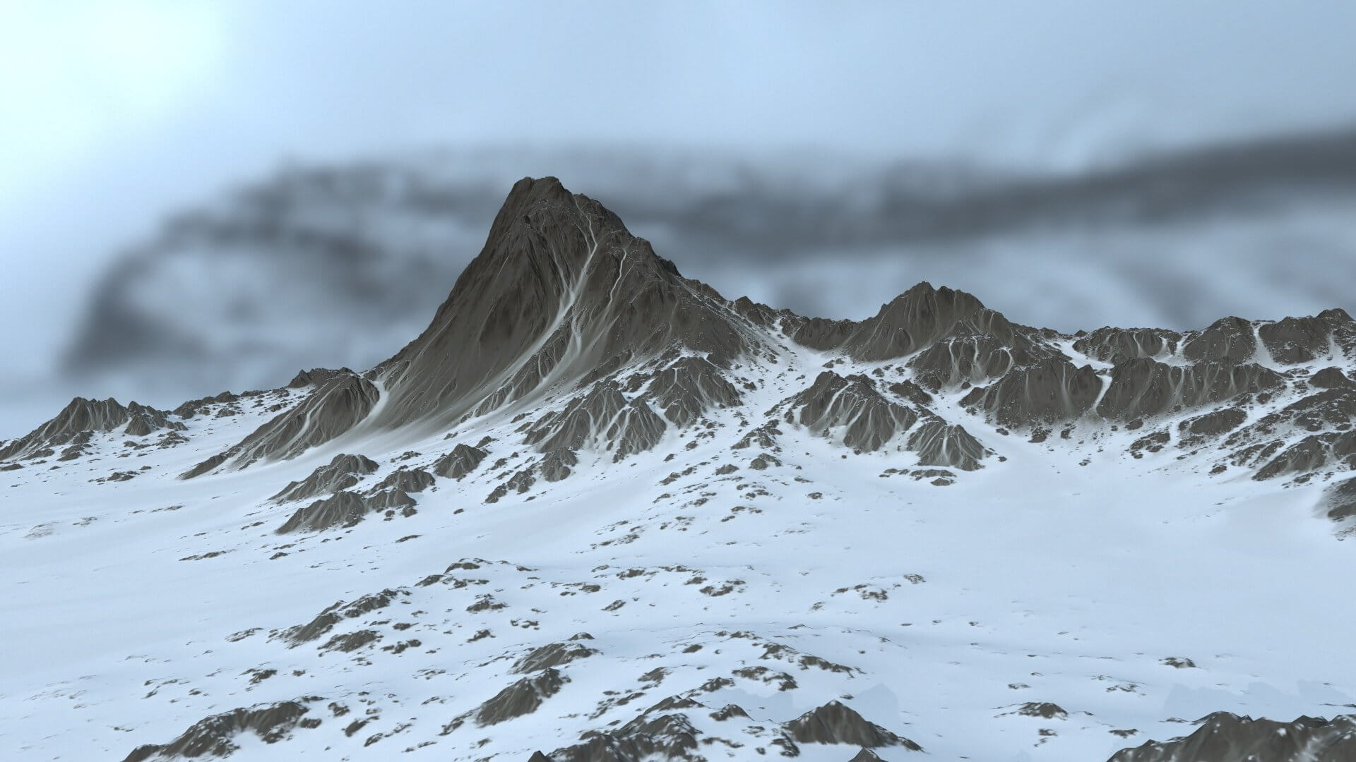Snow Mountain - 3D Model by icekazim