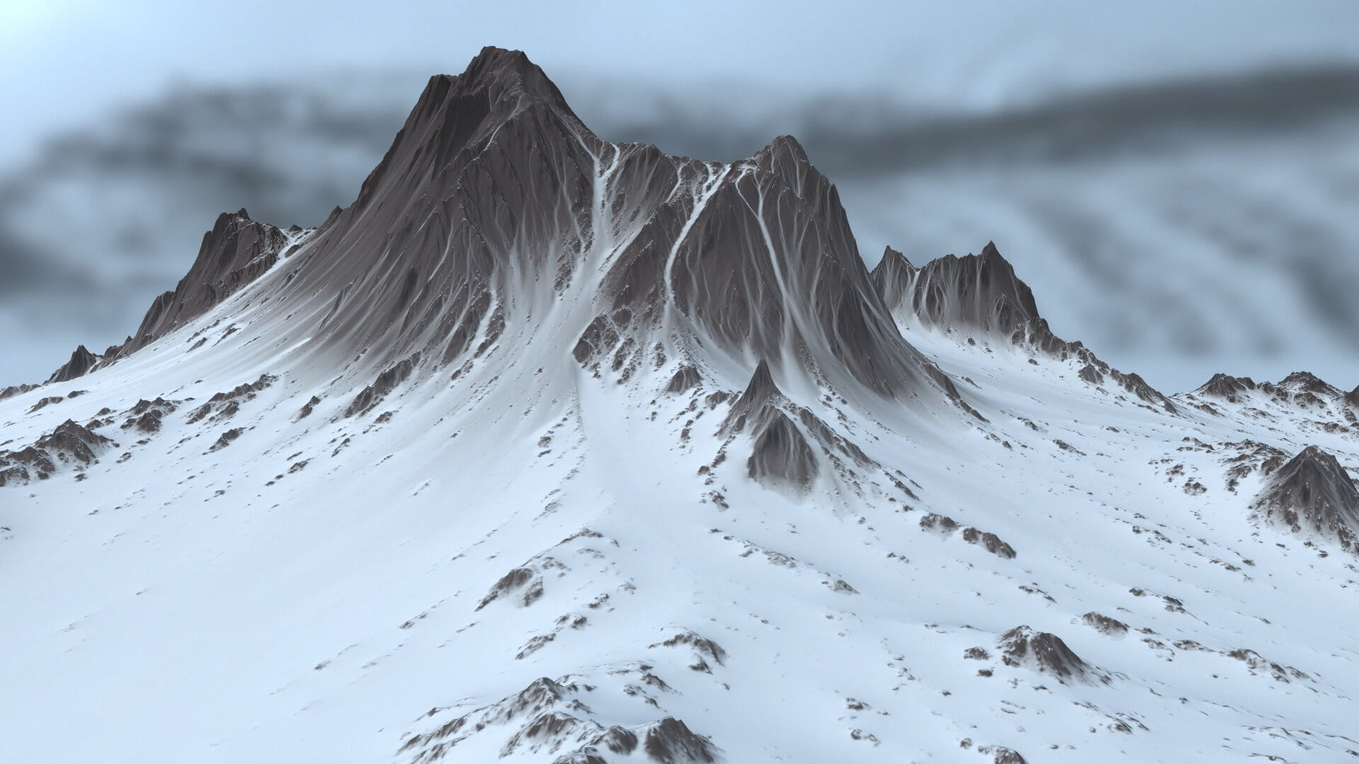 Snow Mountain - 3D Model by icekazim