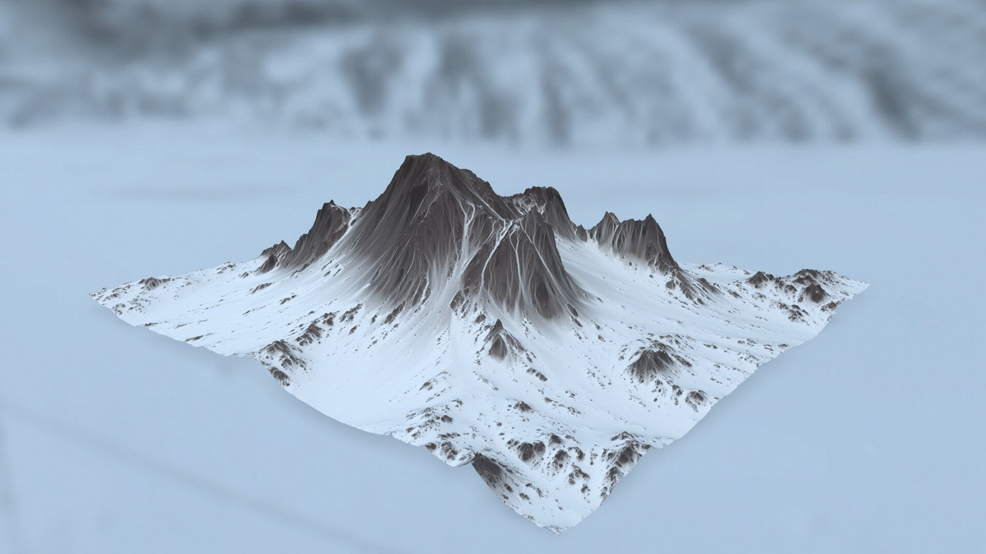 Snow Mountain - 3D Model by icekazim