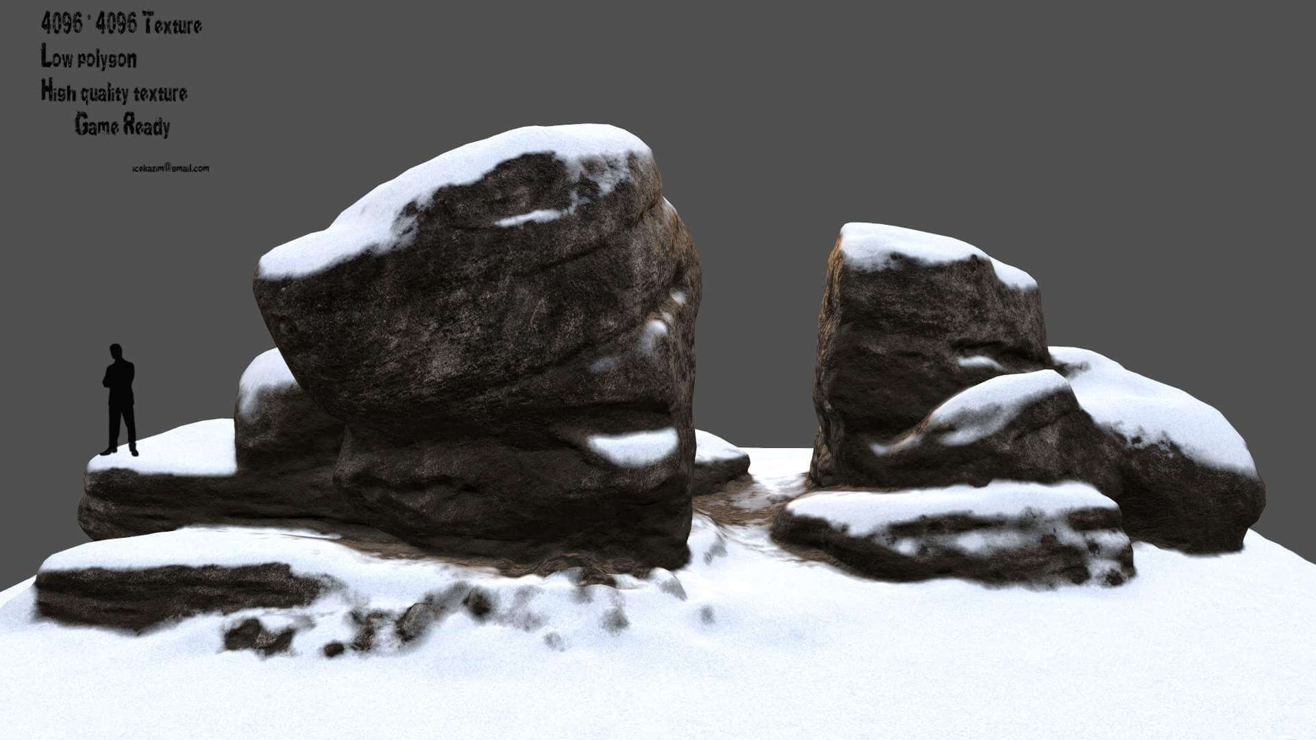 Snow Rock - 3D Model by icekazim