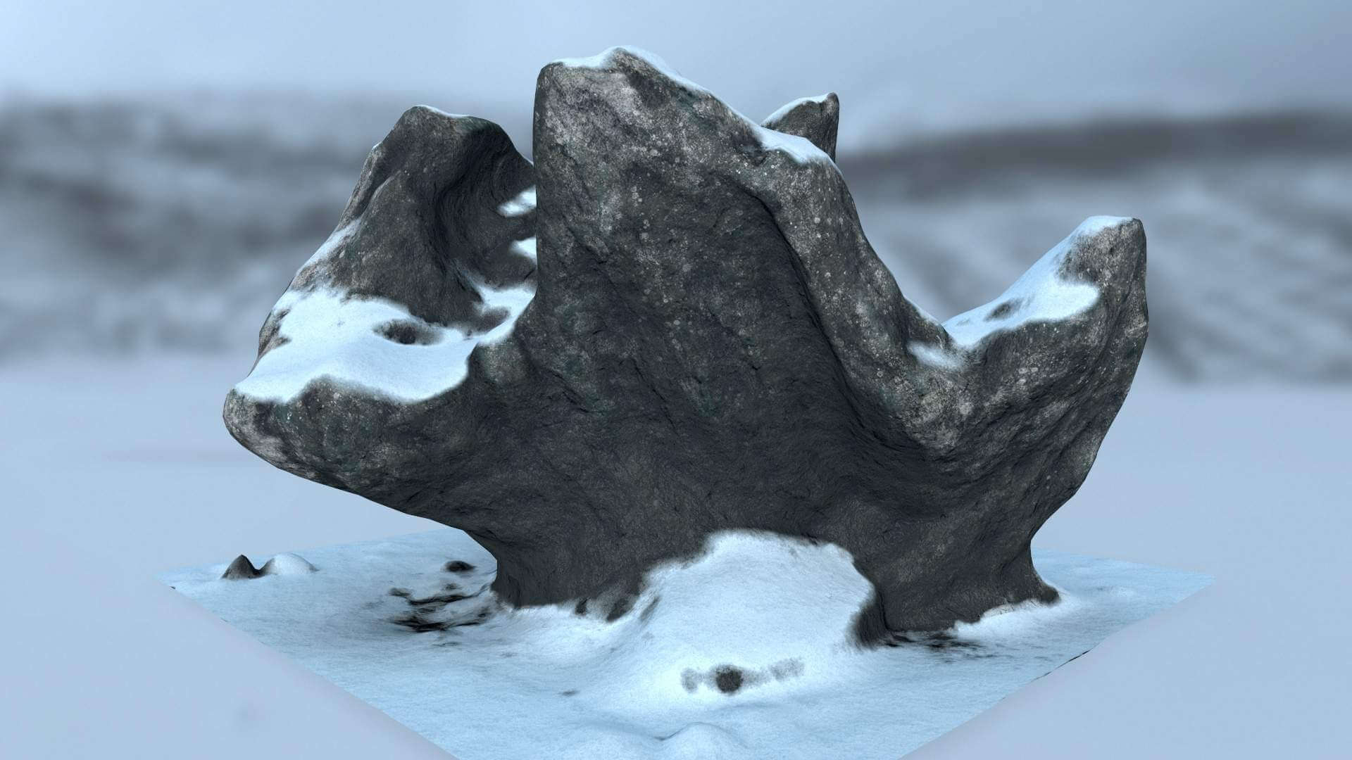 Snow Rocks - 3D Model by icekazim