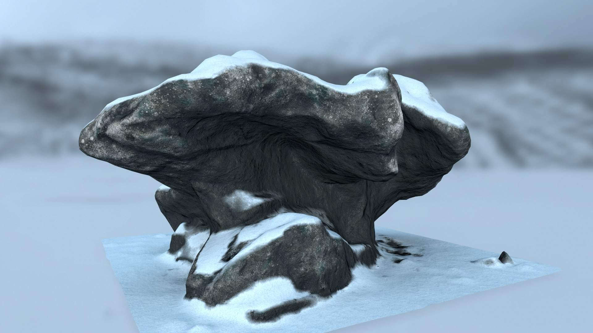 Snow Rocks - 3D Model by icekazim