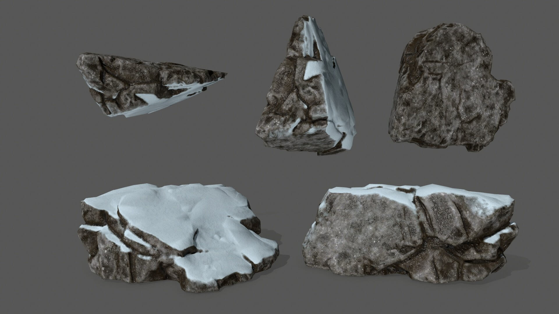 Snow Rocks - 3D Model by icekazim