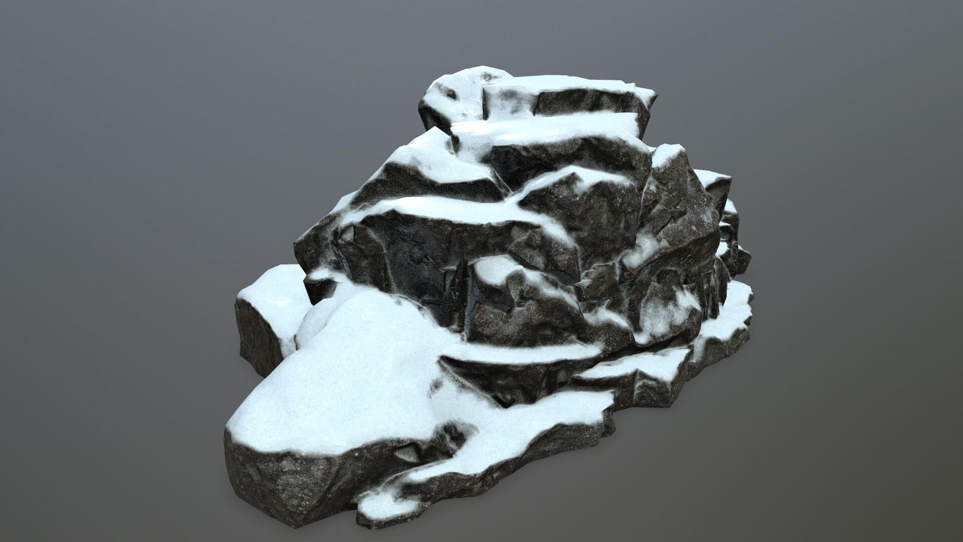 Snow Rocks - 3D Model by icekazim