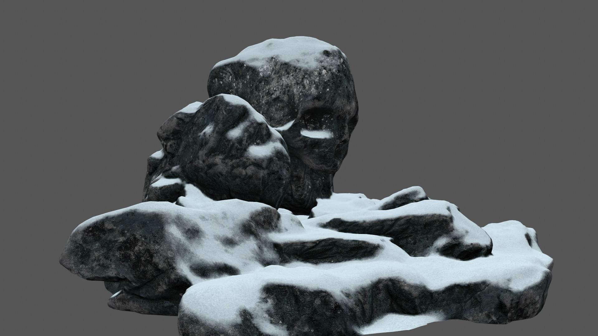 Snow Skull Cave - 3D Model by icekazim